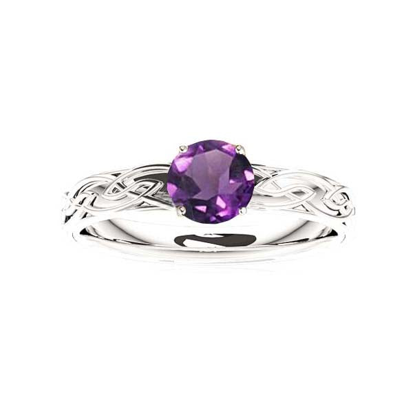Edinburgh Celtic Flows Engagement Ring with Amethyst – Tappit Hen ...